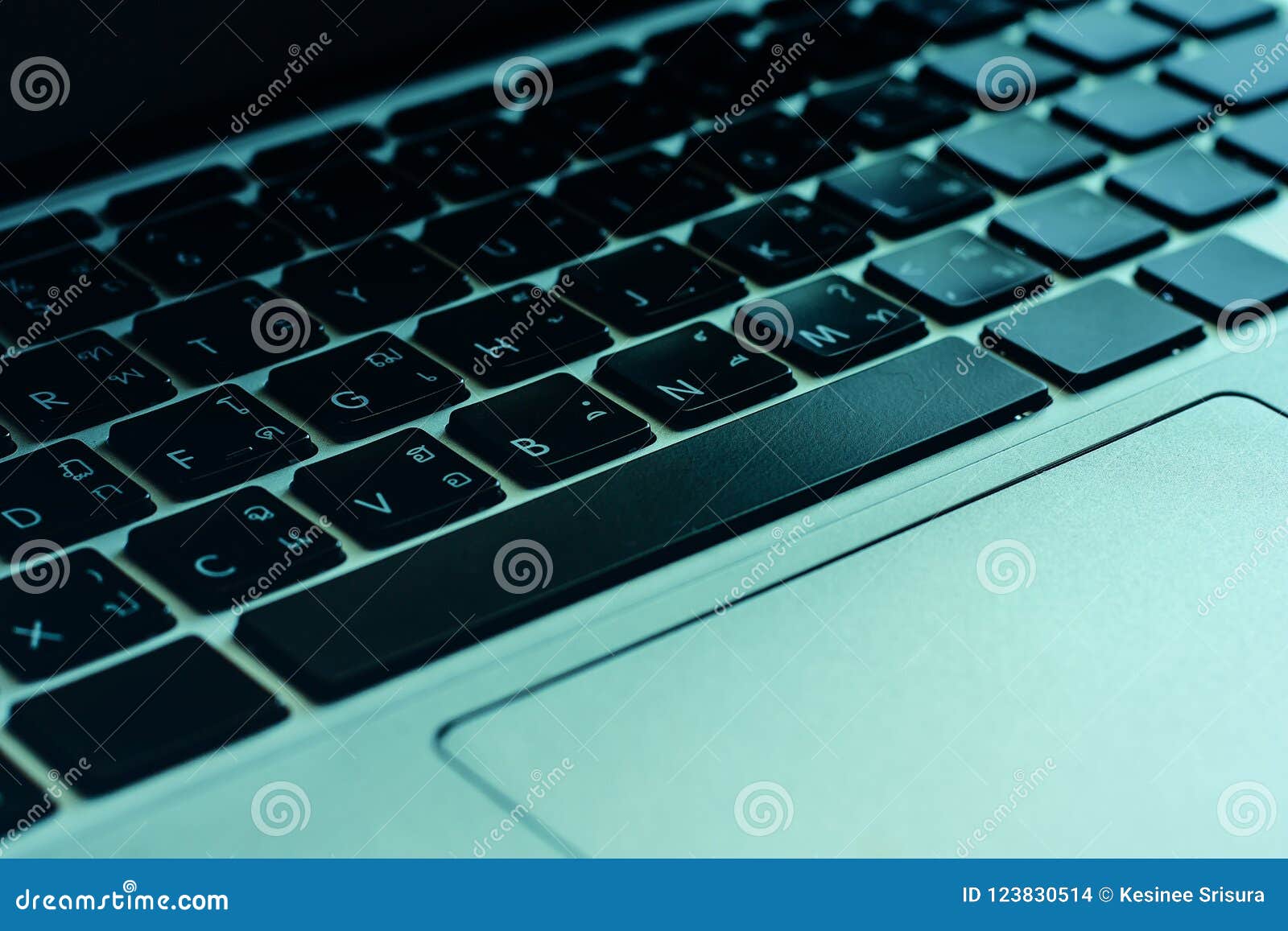 Computer Keyboard of English and Thai Language Stock Photo - Image of ...