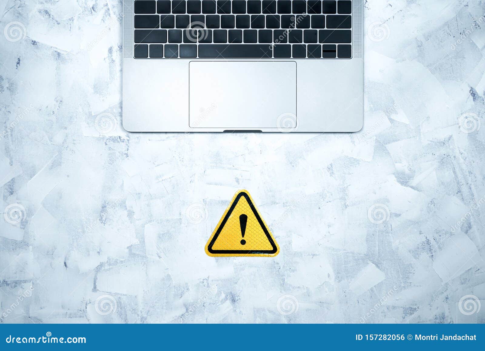 Computer Keyboard and Exclamation Mark on the Background Stock Photo ...