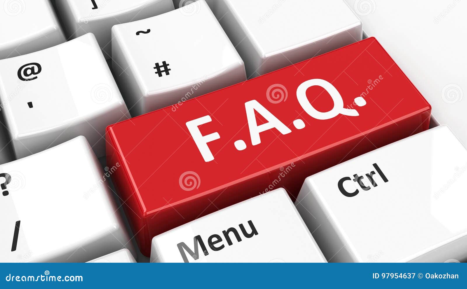 Computer keyboard f.a.q. stock illustration. Illustration of chat ...