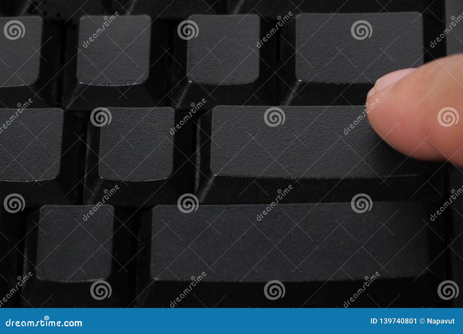 Computer Keyboard and Finger Press on Button Stock Image - Image of ...