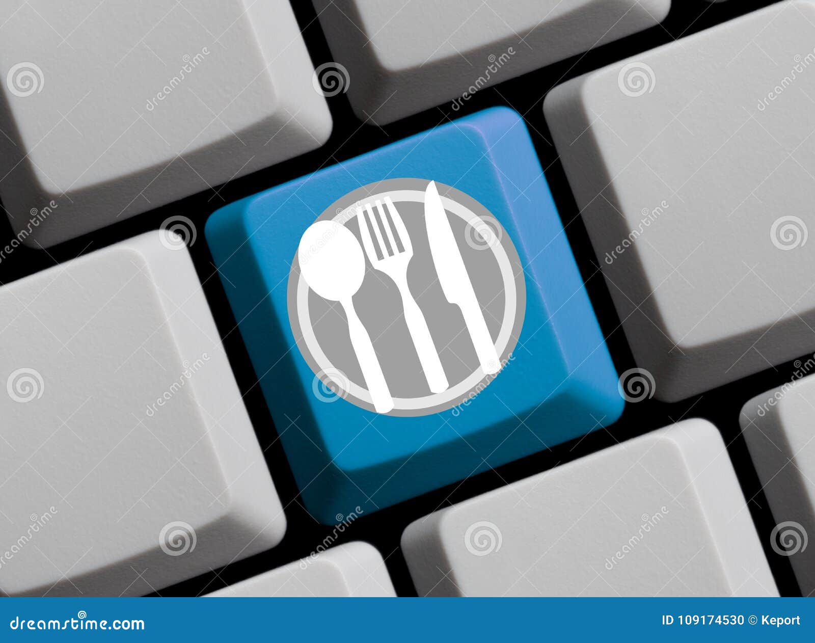 Computer Keyboard: Food or Restaurant Stock Photo - Image of eating ...