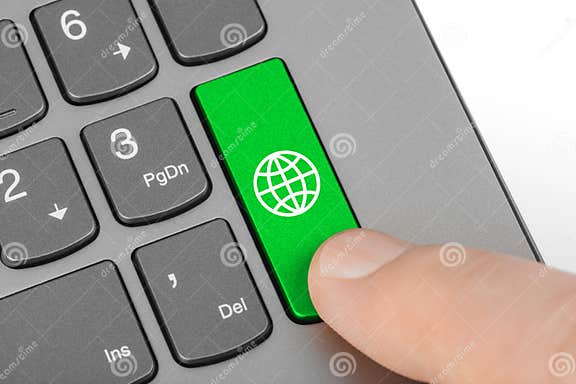 Computer Keyboard with Globe Key Stock Image - Image of icon, idea ...