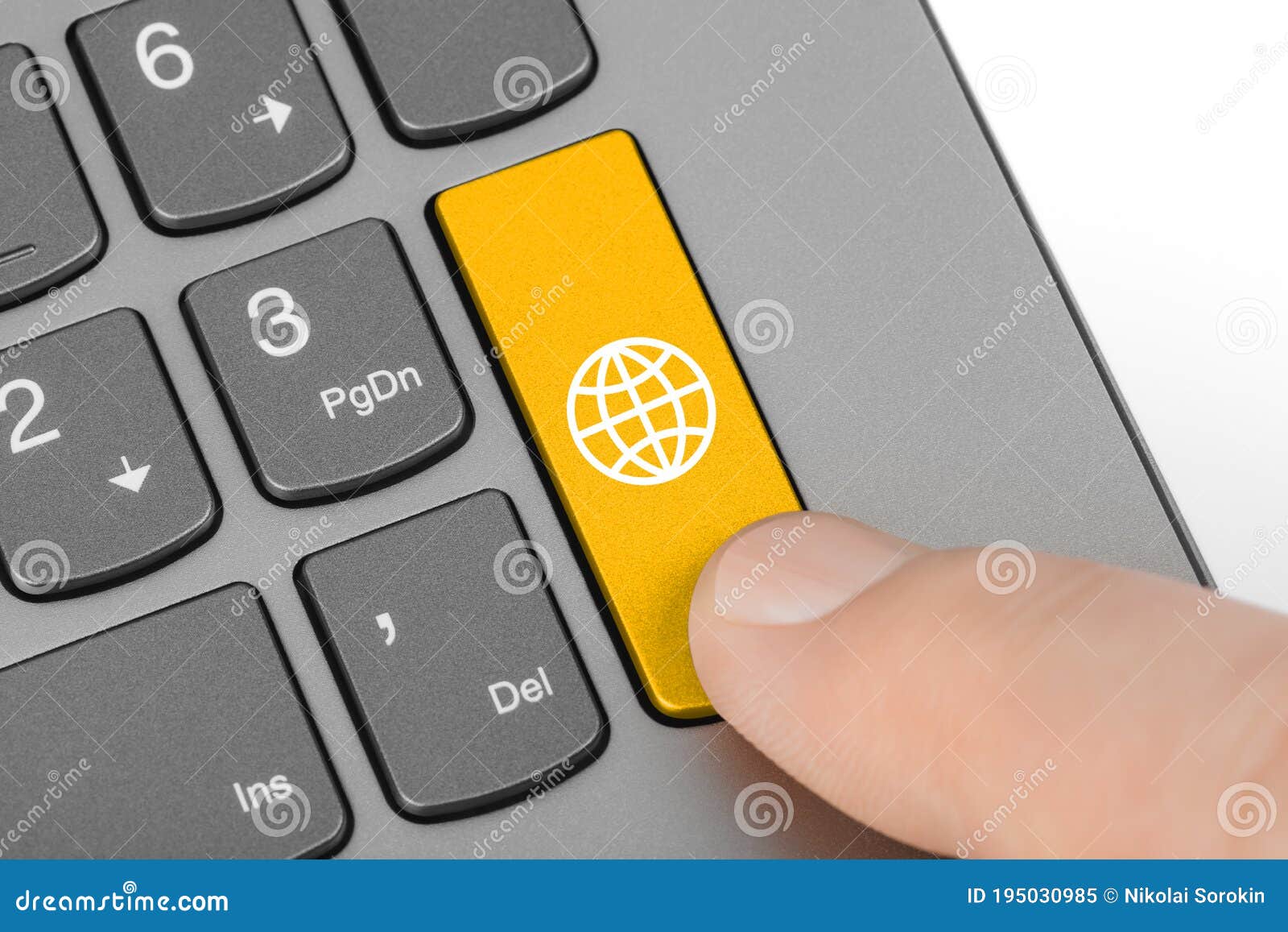 Computer Keyboard with Globe Key Stock Image - Image of circle ...