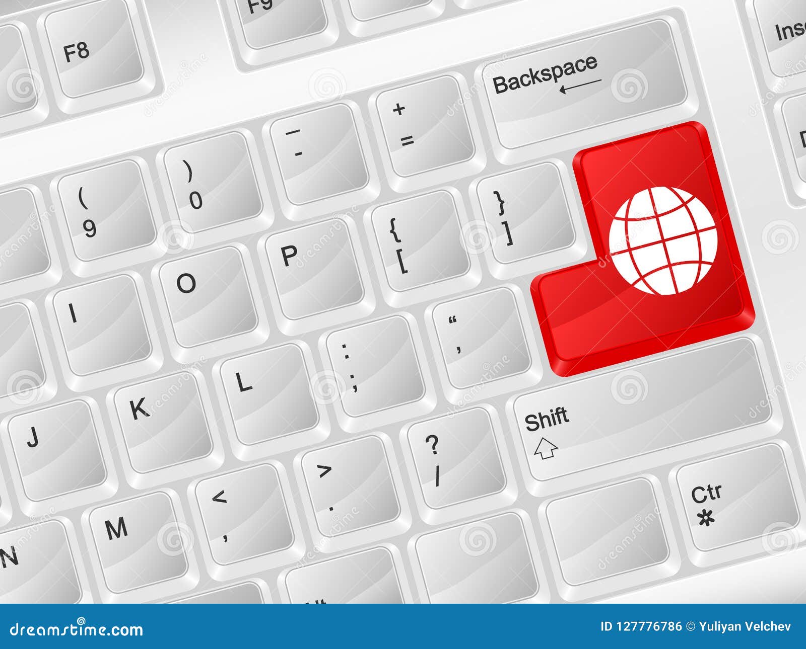 Computer Keyboard Globe Symbol Stock Vector - Illustration of connect ...