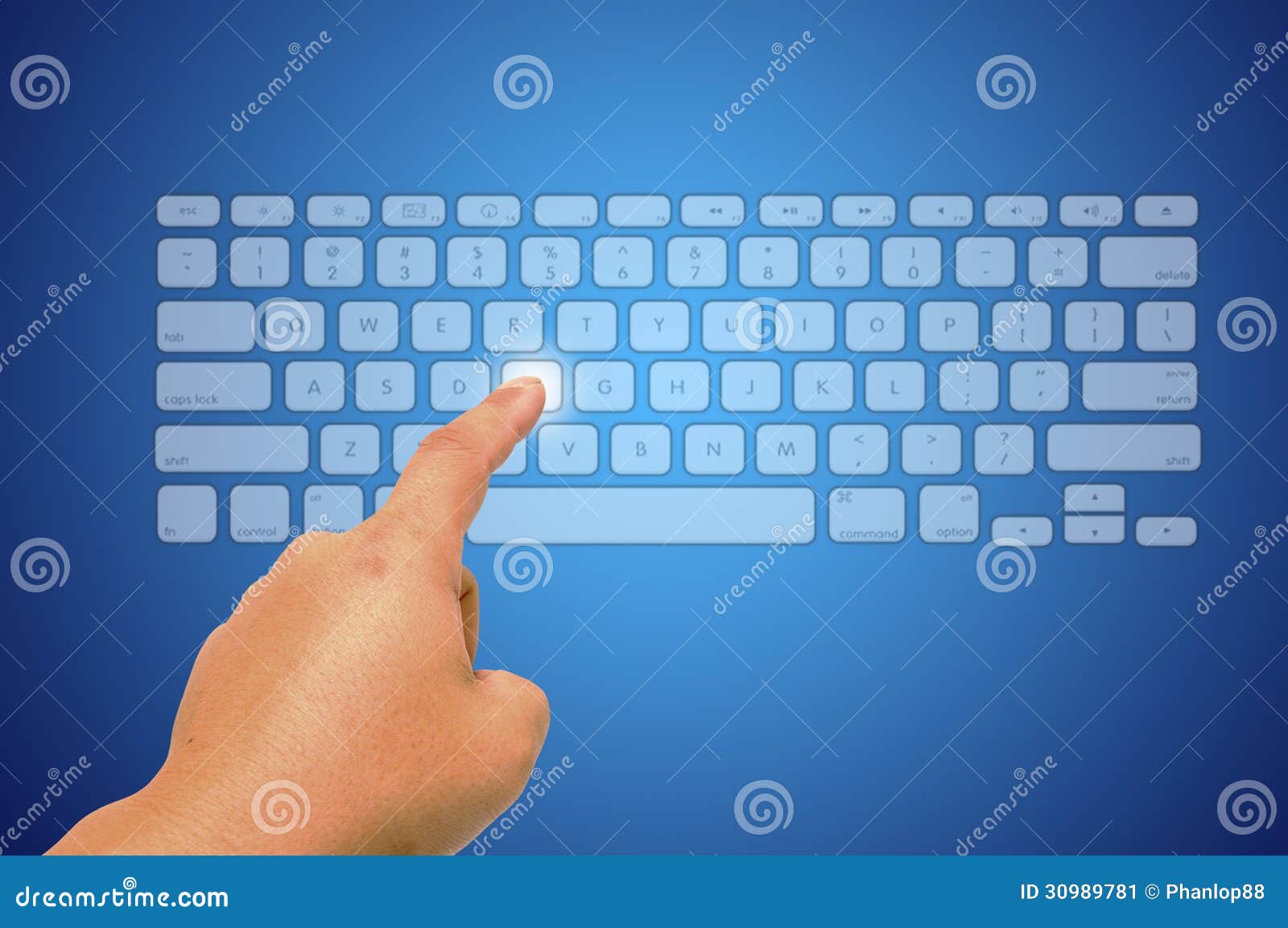 Computer keyboard and hand stock illustration. Illustration of laptop ...