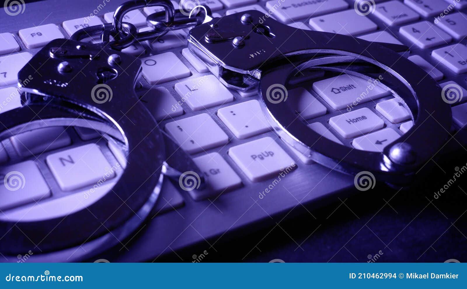 Computer Keyboard and Handcuffs Stock Footage - Video of cyber ...