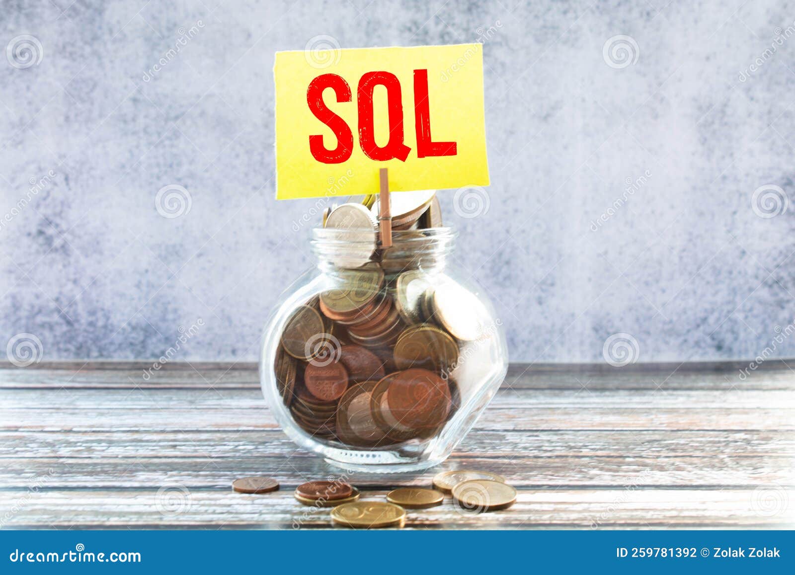 The Computer Keyboard Has a Pen and a Blue Sticker with the Text SQL ...