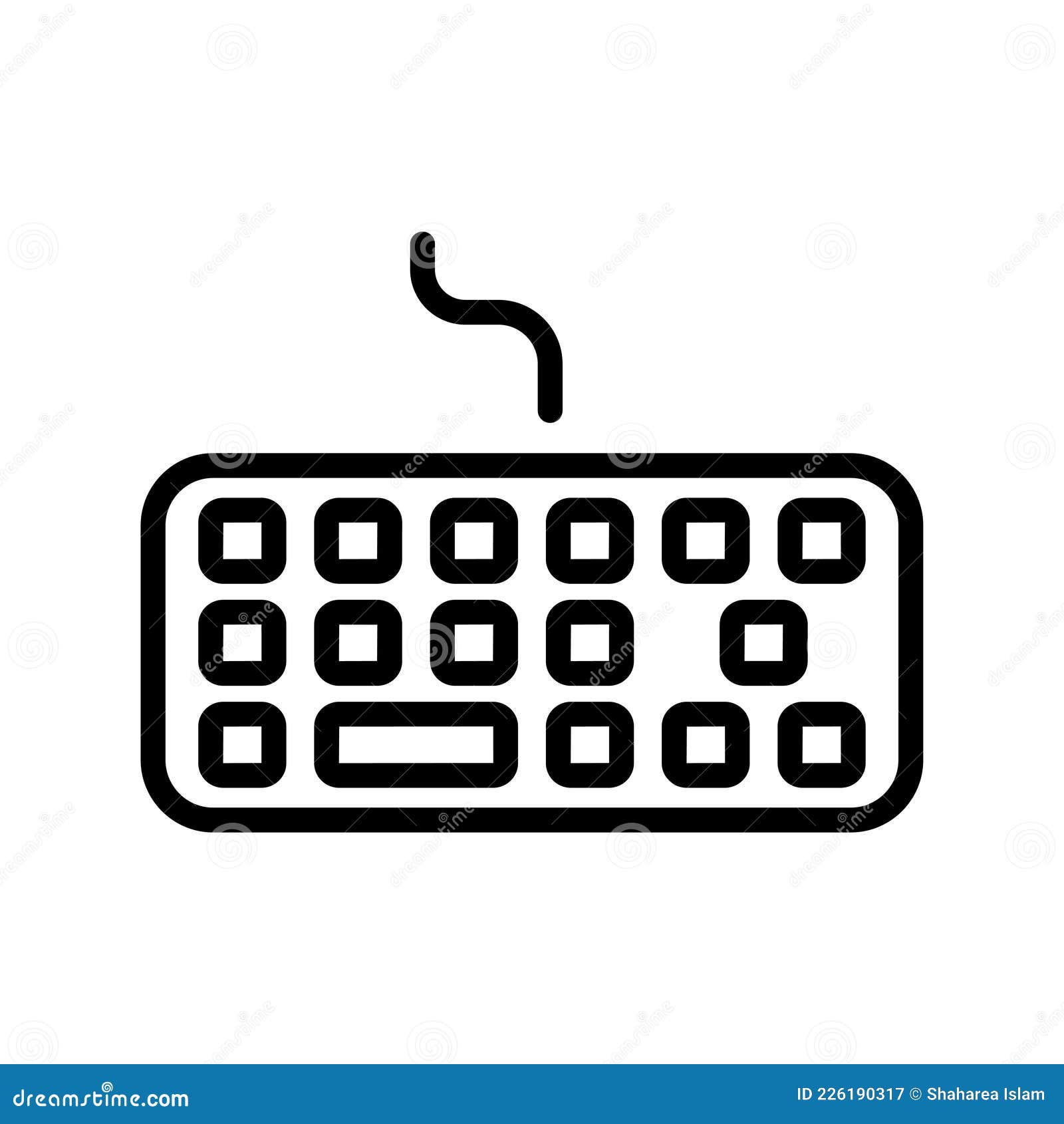 Computer keyboard icon stock vector. Illustration of board - 226190317