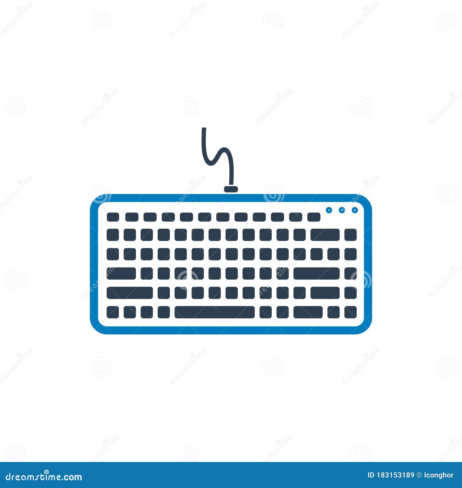 Computer Keyboard Icon. stock vector. Illustration of symbol - 183153189