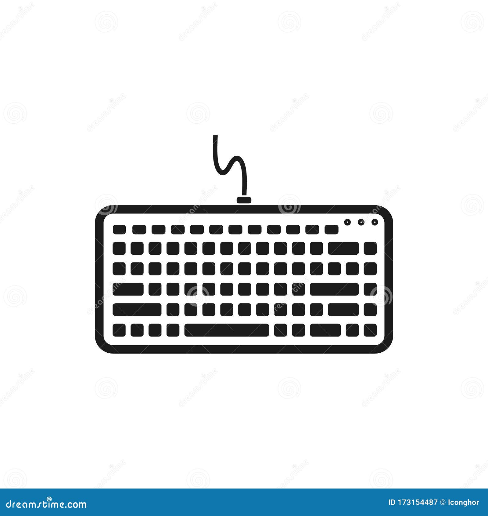 Computer Keyboard Icon. stock vector. Illustration of symbol - 173154487
