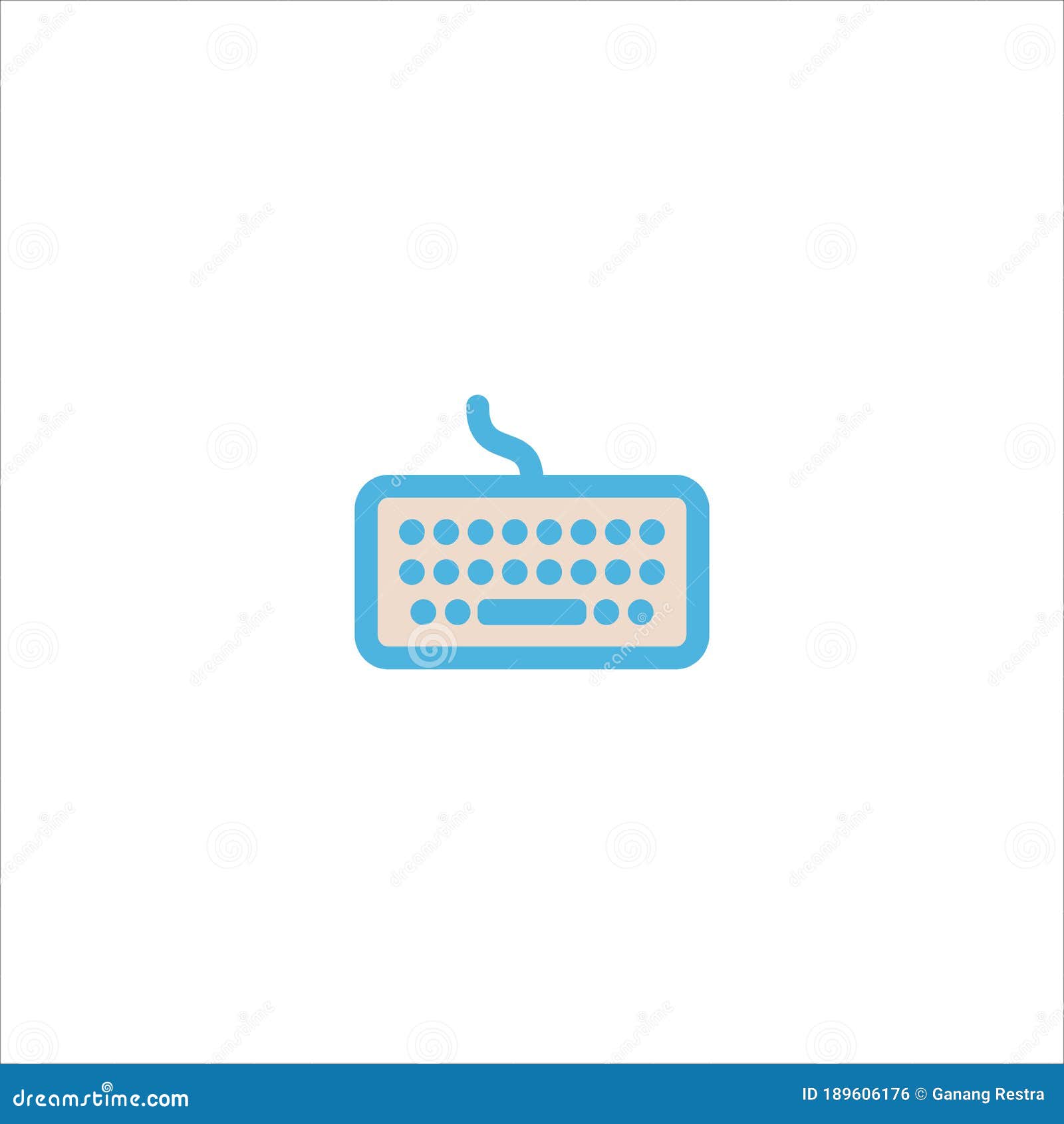 Computer Keyboard Icon Flat Vector Logo Design Trendy Stock ...
