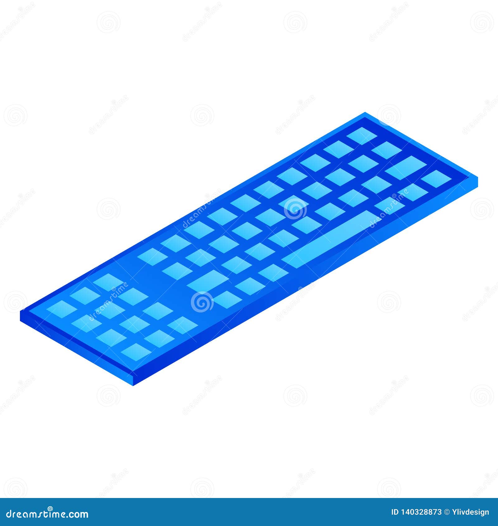 Computer Keyboard Icon Isometric Style Stock Vector Illustration Of Keyboard Empty 140328873