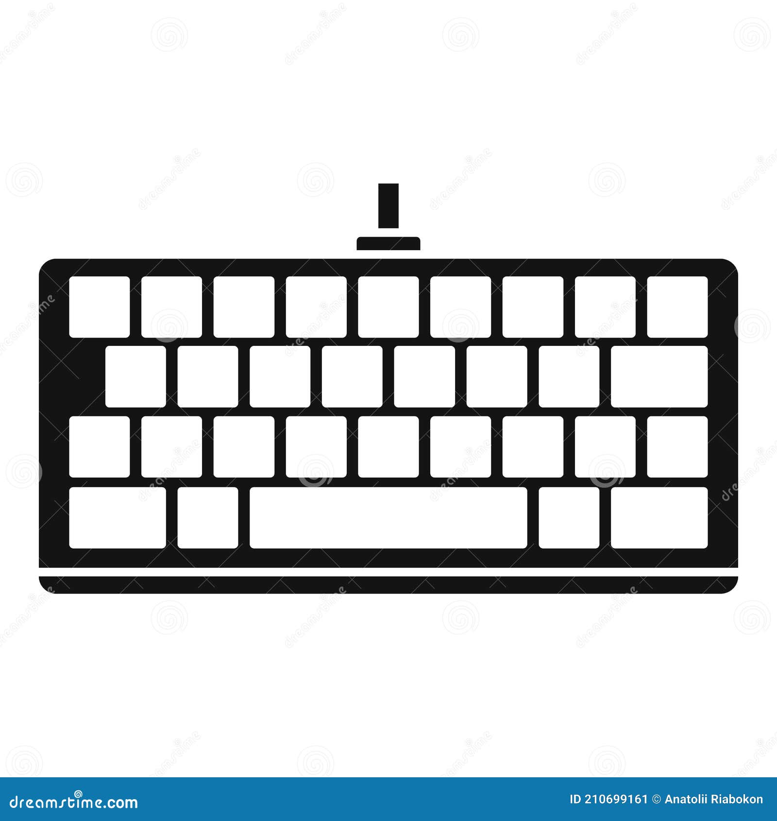 Computer Keyboard Icon, Simple Style Stock Vector - Illustration of ...