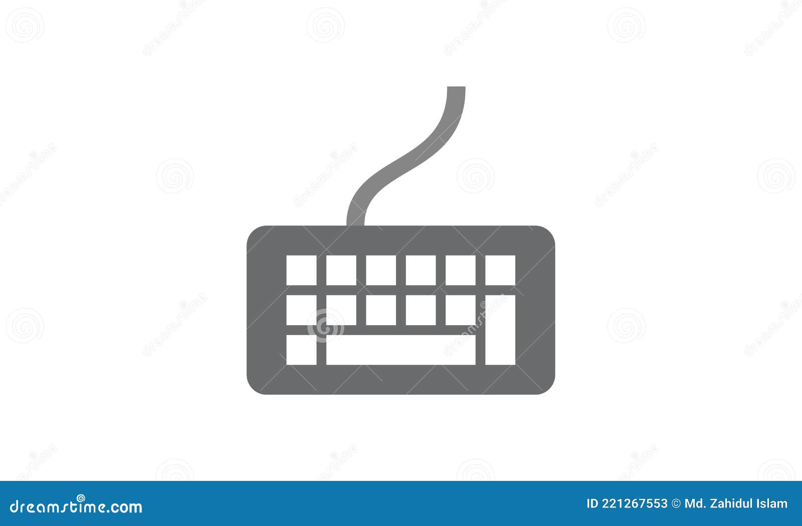 Computer Keyboard Icon Simple Style Vector Image Stock Illustration ...