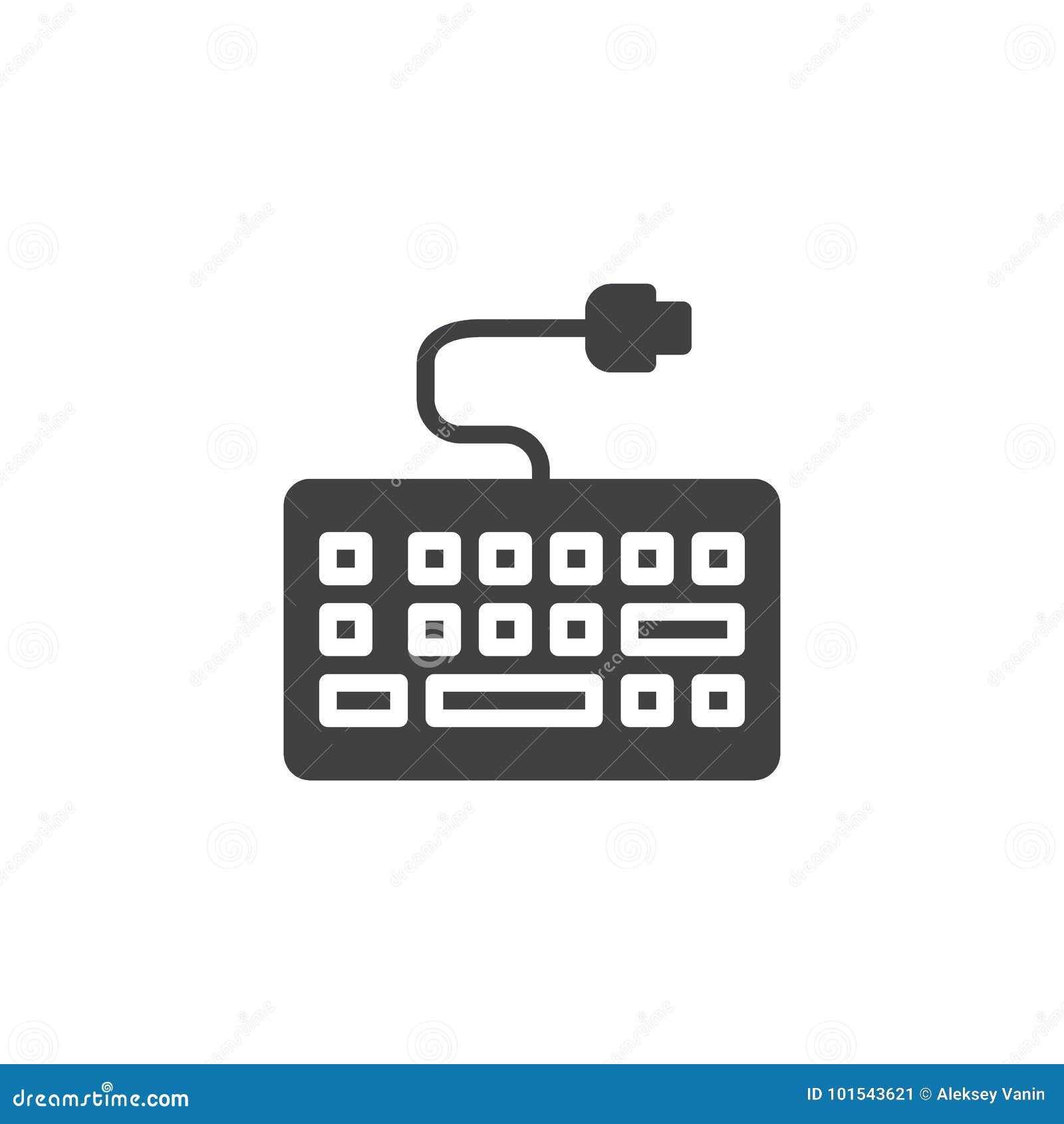 Computer Keyboard Icon Vector Stock Vector - Illustration of equipment ...