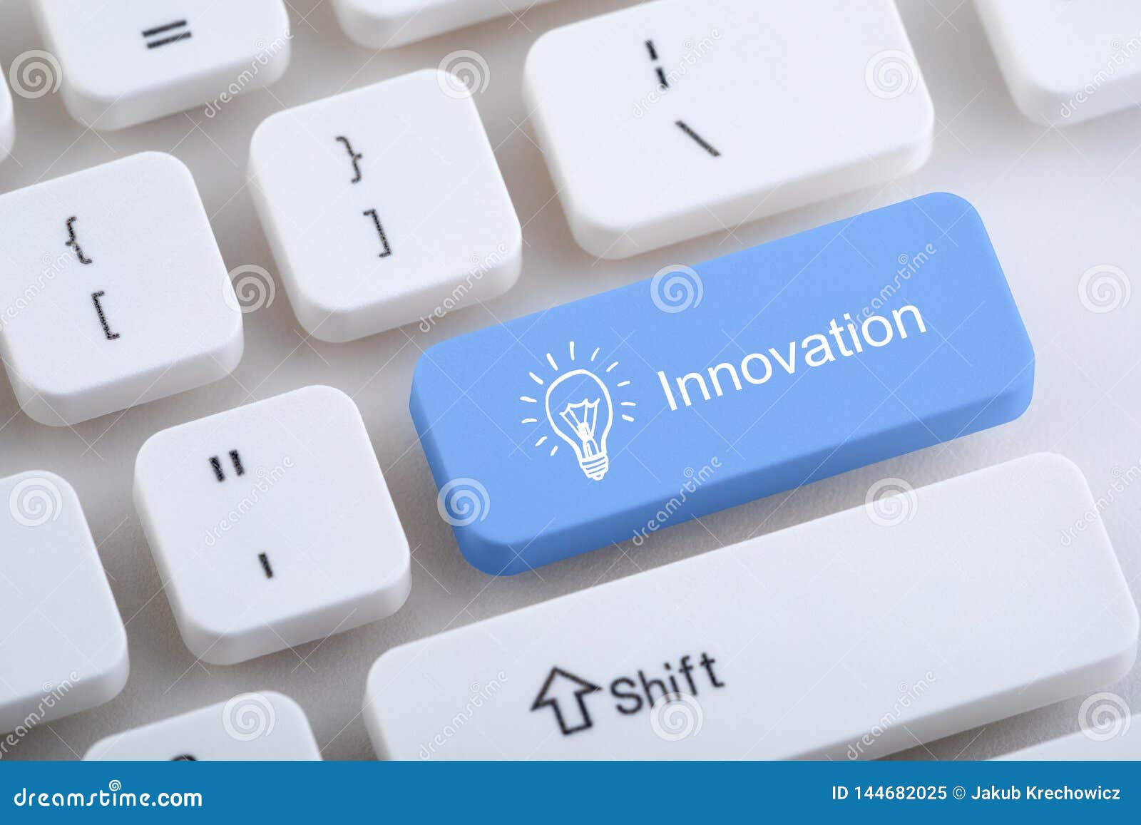 Computer Keyboard with Innovation Button Stock Image - Image of sign ...