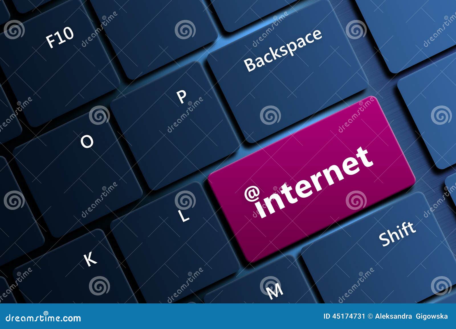 Computer Keyboard with Internet Button Stock Illustration ...