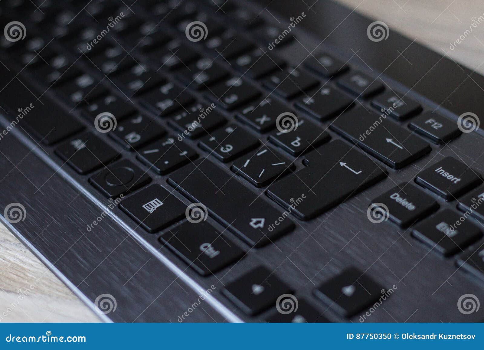 Computer Keyboard Isolated on Grey Background. Stock Photo - Image of ...