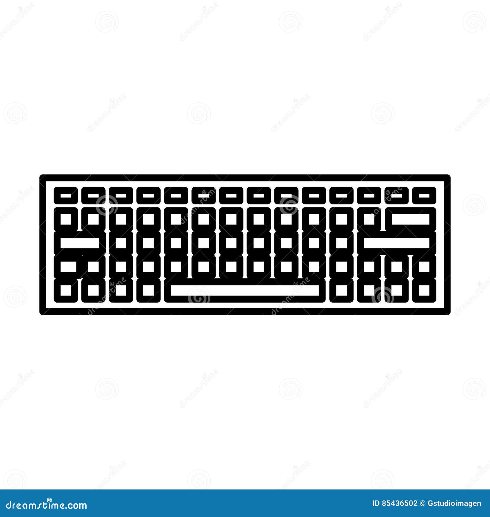 Computer Keyboard Isolated Icon Stock Vector - Illustration of input ...
