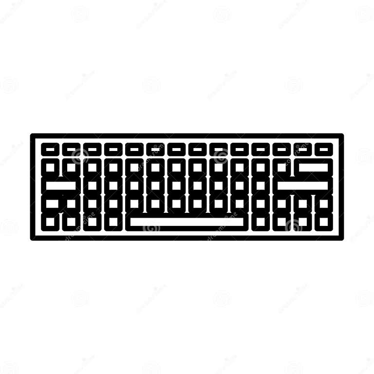 Computer Keyboard Isolated Icon Stock Vector - Illustration of input ...