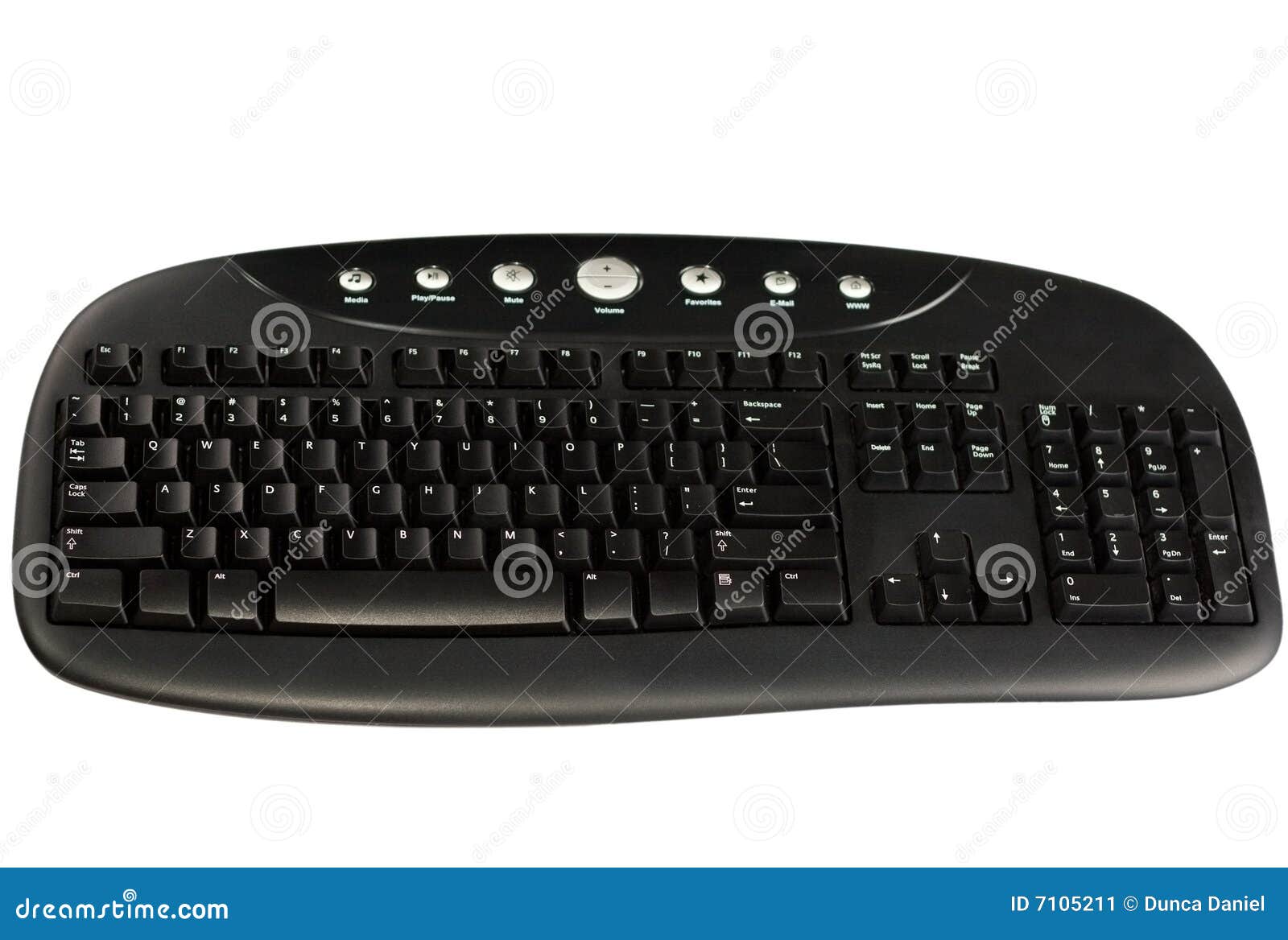 Computer Keyboard Isolated on White Stock Image - Image of white ...