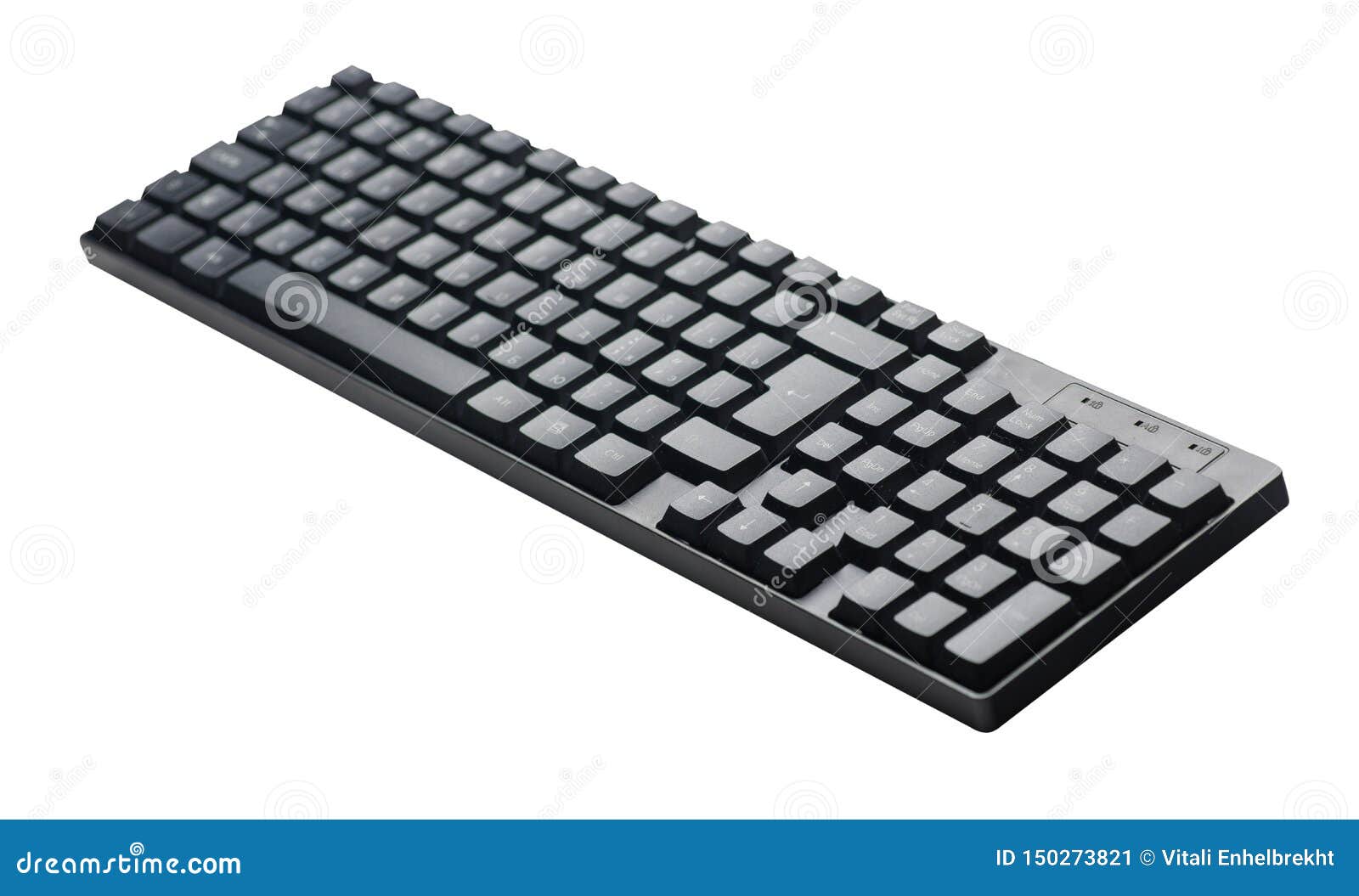 Computer Keyboard Isolated on White Background Stock Image - Image of ...
