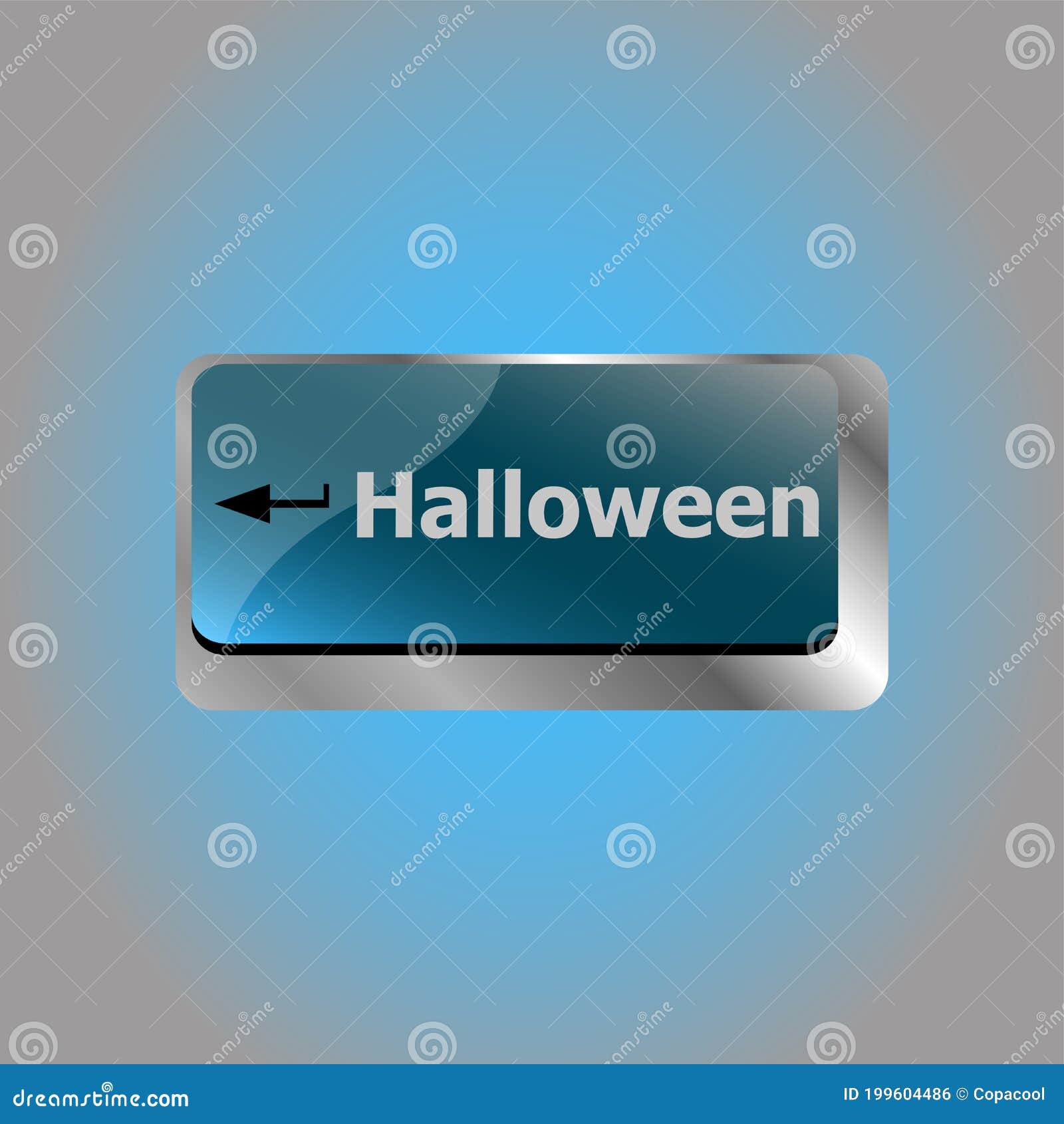 Computer Keyboard Key with Key Halloween Button Stock Illustration ...