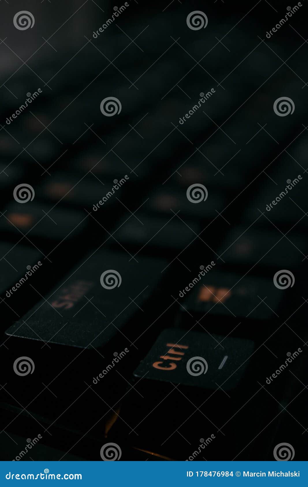 Computer Keyboard Keys Closeup Highlighted Stock Photo - Image of ...