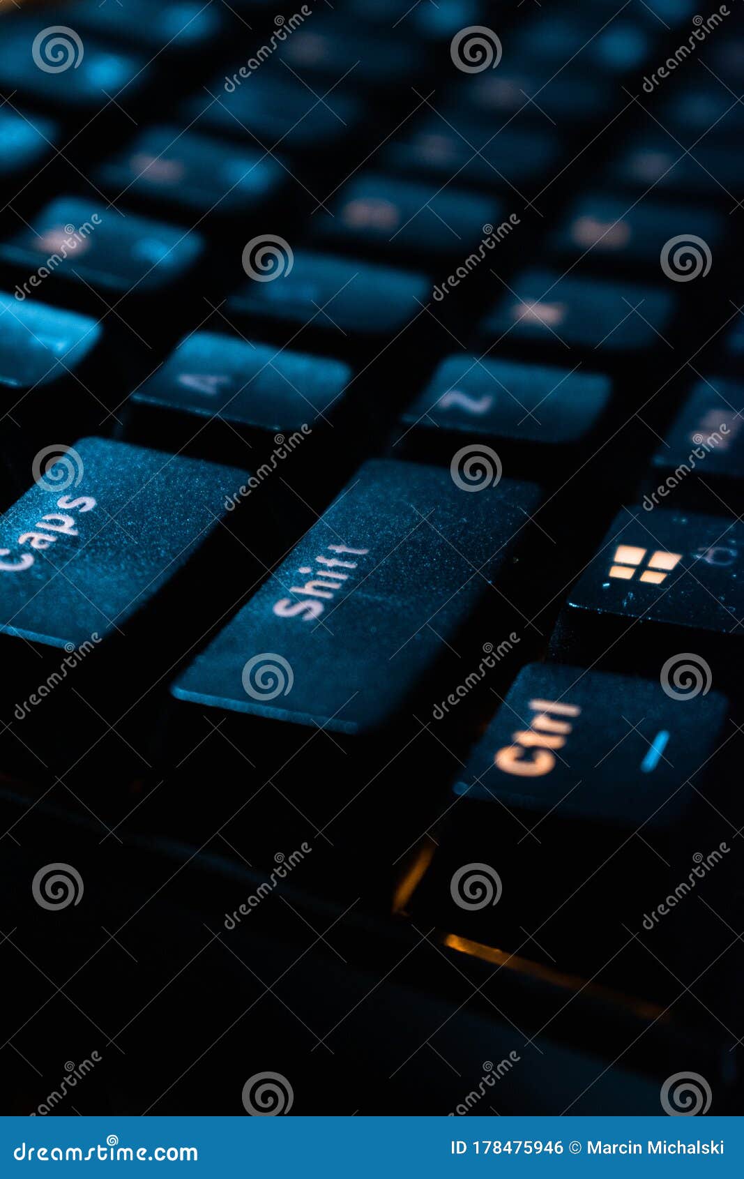 Computer Keyboard Keys Closeup Highlighted Editorial Photo - Image of ...