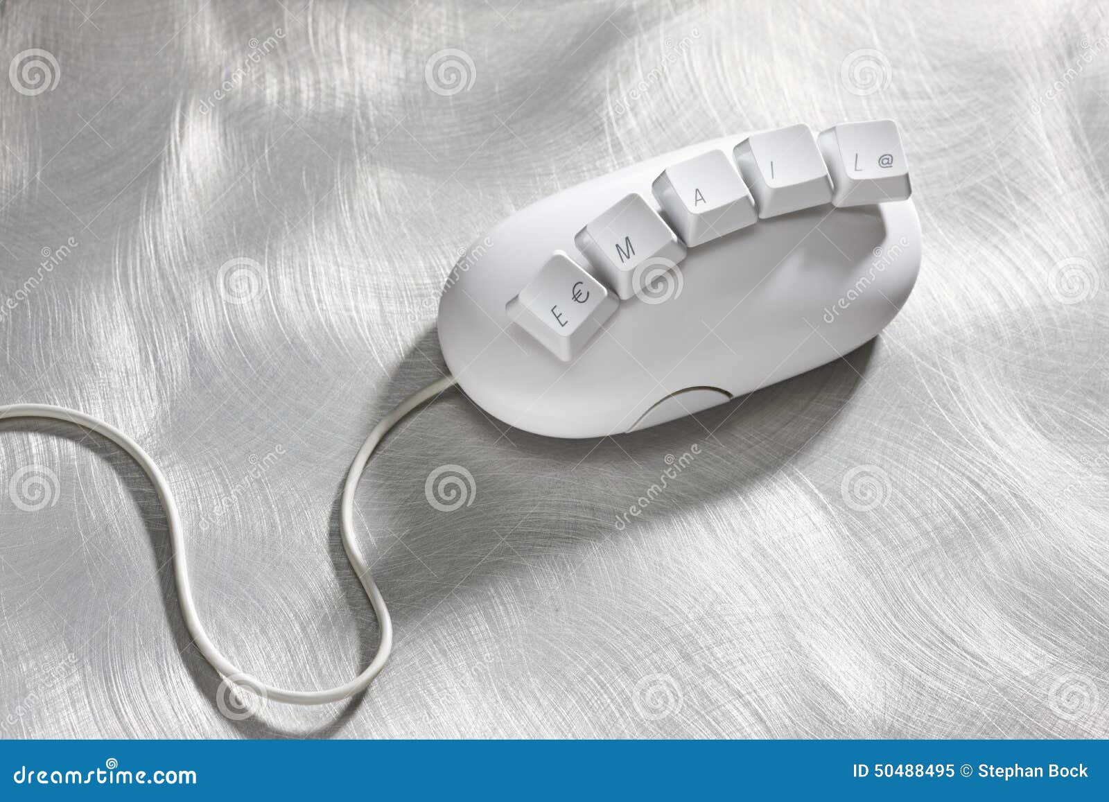 Computer Keyboard Keys on Computer Mouse, Elevated View Stock Image ...