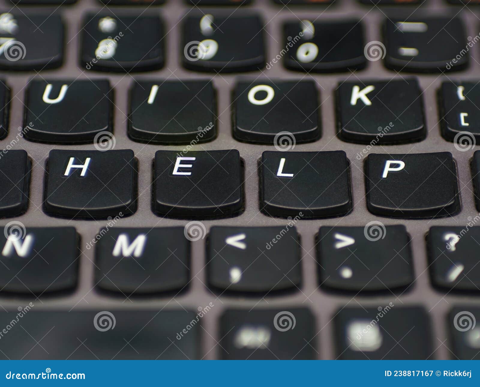 Computer Keyboard with Keys Spelling Out the Word Help. Stock Image ...