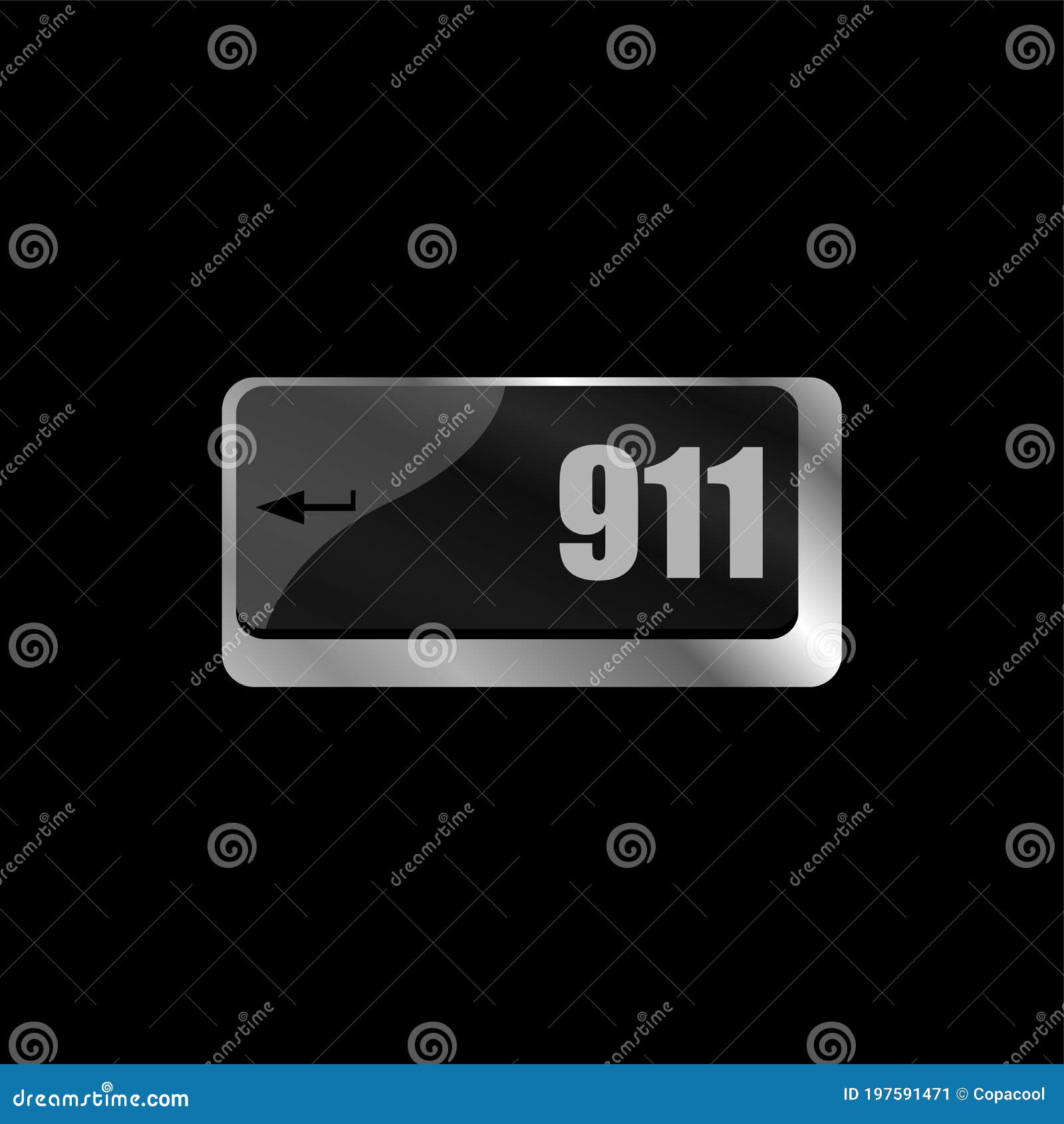 Computer Keyboard Keys with the 911 Text Stock Illustration ...