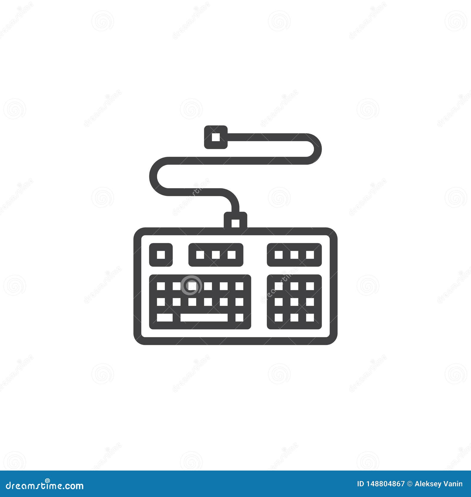 Computer Keyboard Line Icon Stock Vector - Illustration of graphics ... Computer Keyboard Line Icon Stock Vector - Illustration of graphics ...