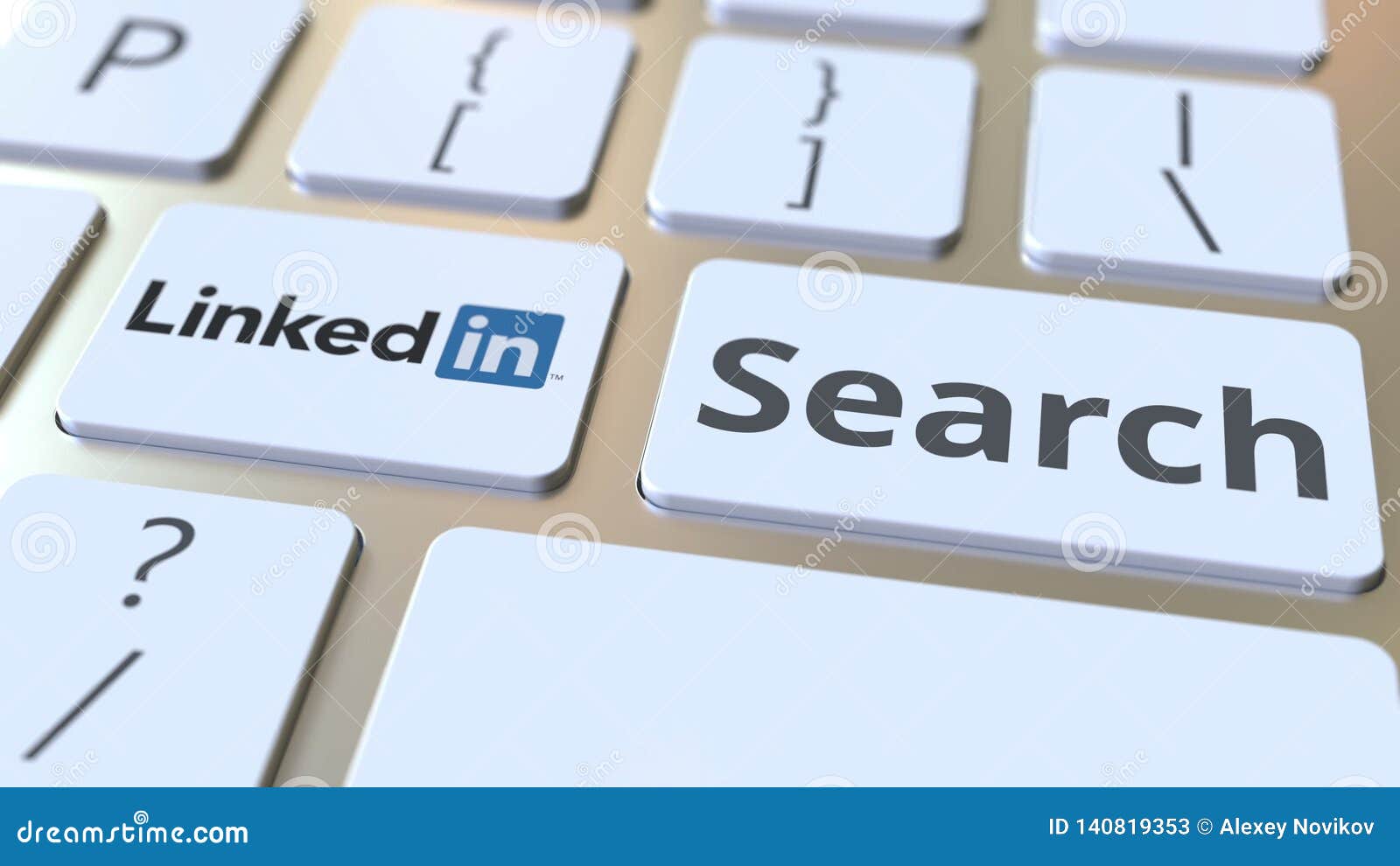 Keyboard With LINKEDIN Company Logo And Apply For A Job Text On The ...