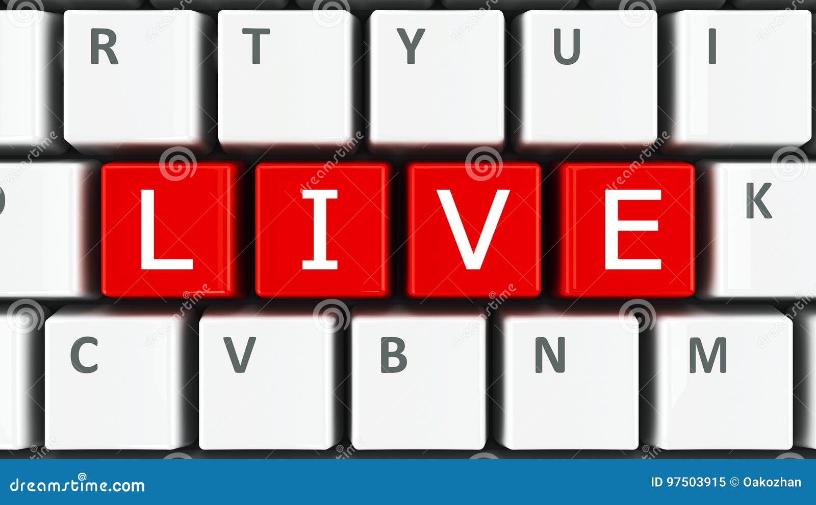 Computer keyboard live stock illustration. Illustration of concept ...