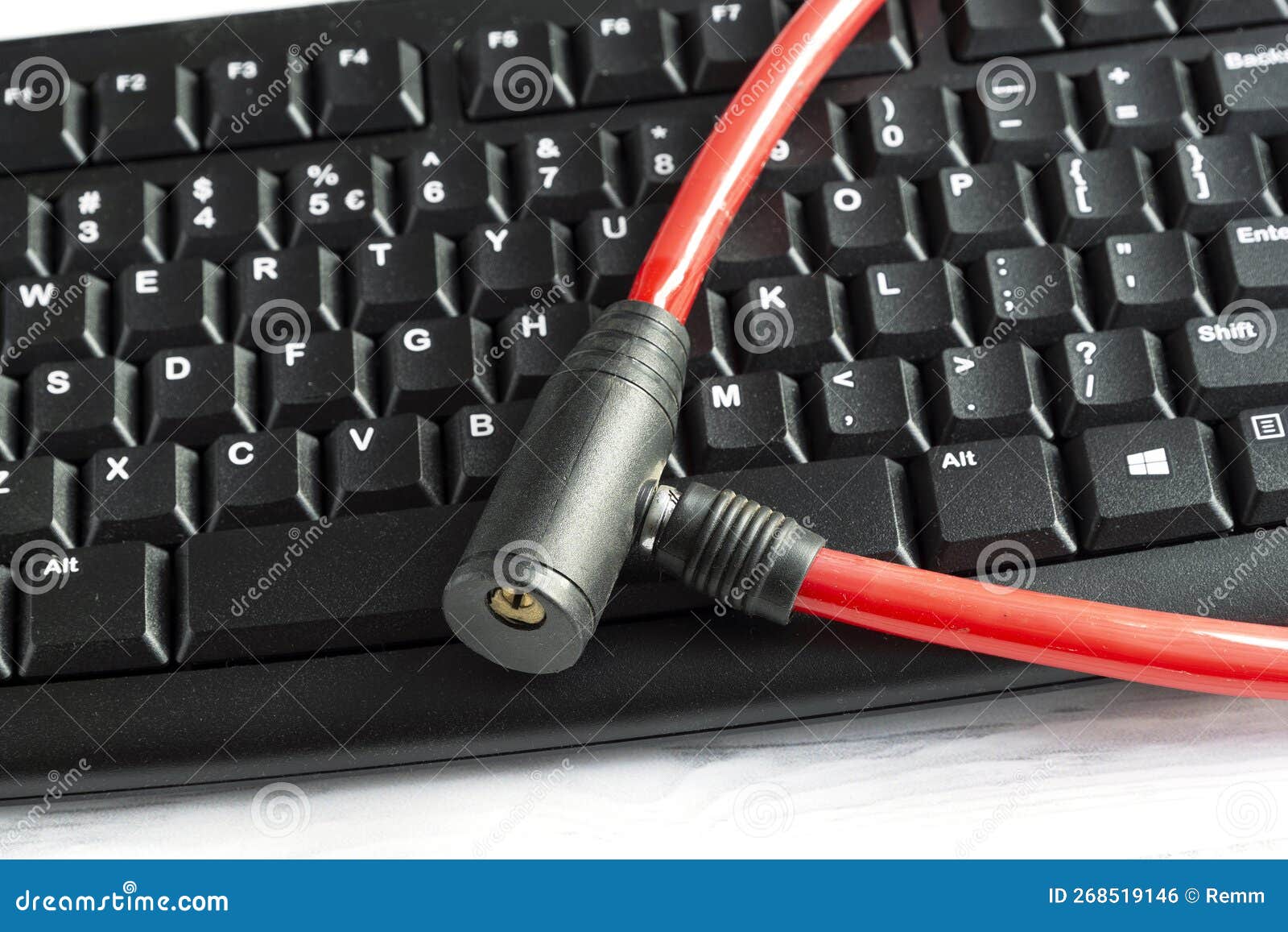 Computer Keyboard with Lock Stock Photo - Image of concept, policy ...