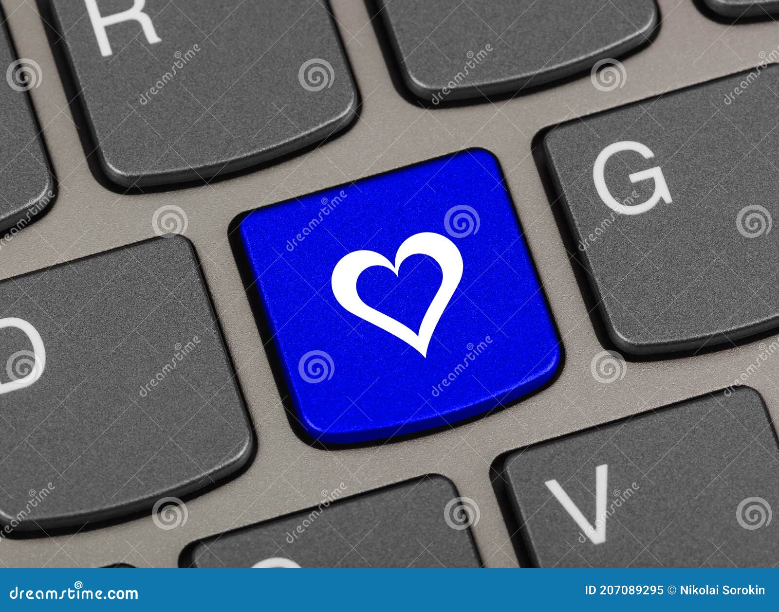 Computer Keyboard with Love Key Stock Image - Image of valentines ...