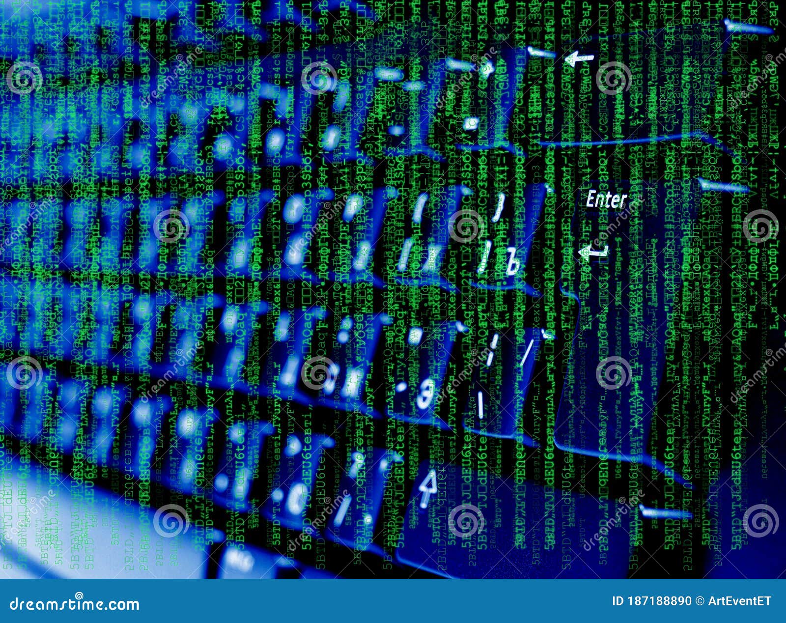 Computer Keyboard and Coding Stock Photo - Image of data, framework ...