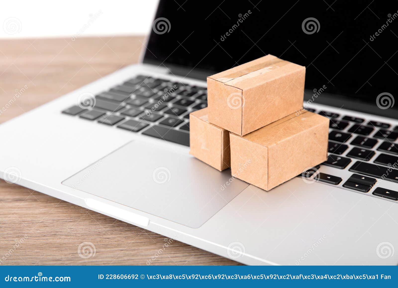 On the Computer Keyboard is the Model of the Online Shopping Express ...