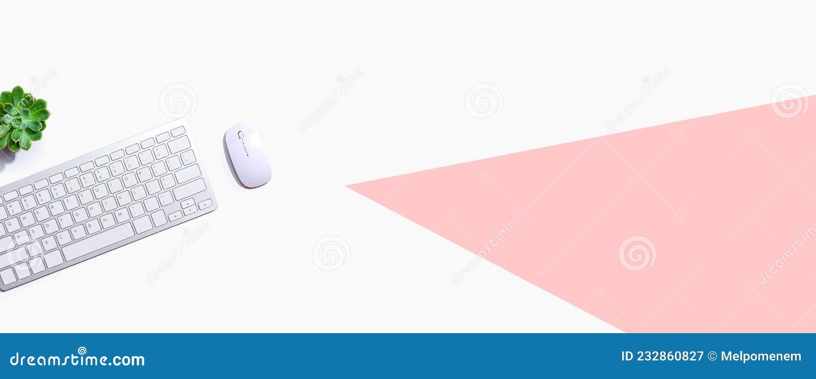 Computer Keyboard and Mouse from Above Stock Image - Image of flat ...