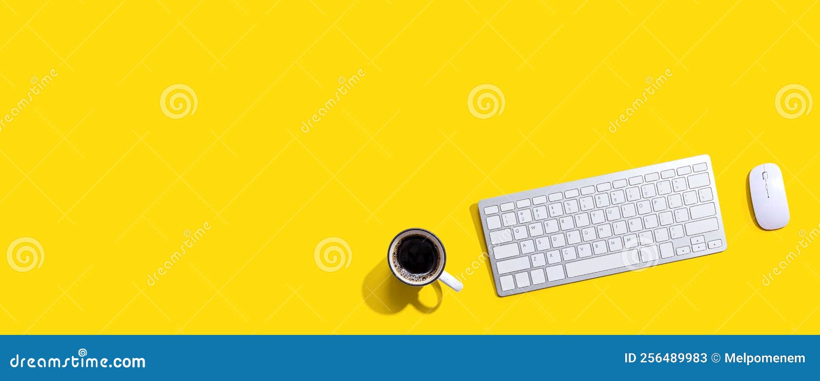 Computer Keyboard and Mouse from Above Stock Image - Image of tech ...