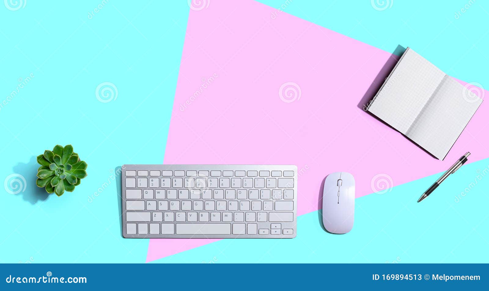 Computer Keyboard and Mouse with Notebook Stock Image - Image of ...