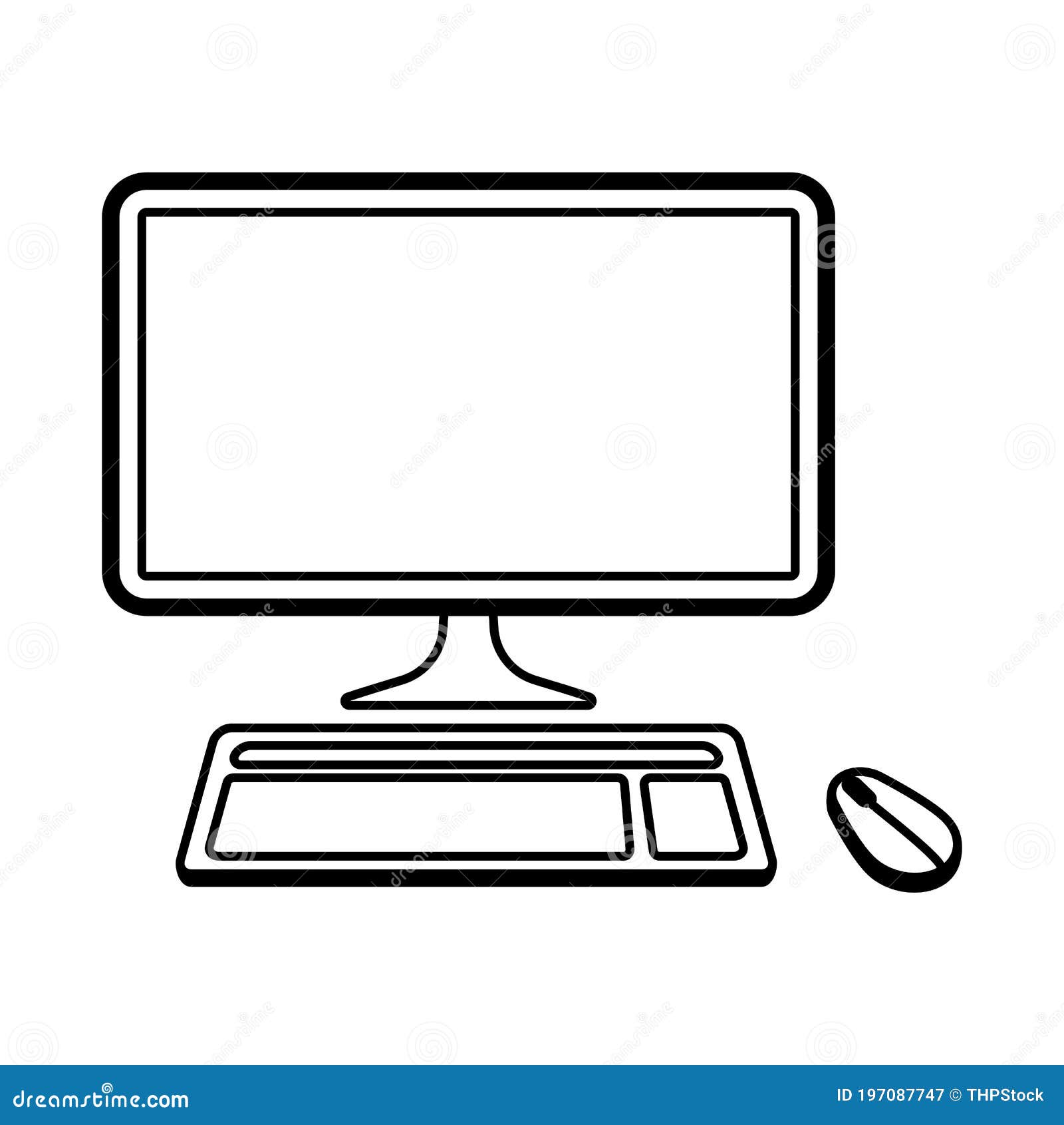 Computer Keyboard Mouse Vector Stock Vector - Illustration of keyboard ...