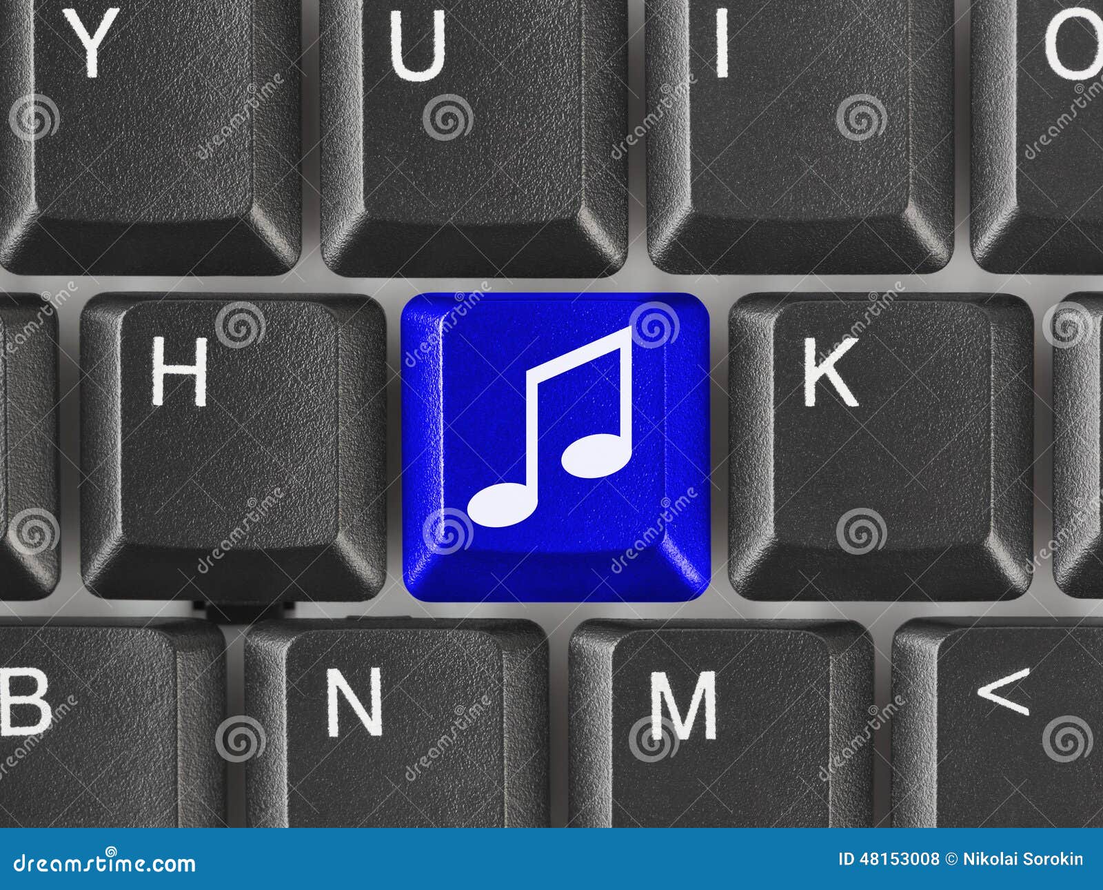 Computer Keyboard with Music Key Stock Photo - Image of disk, keypad ...