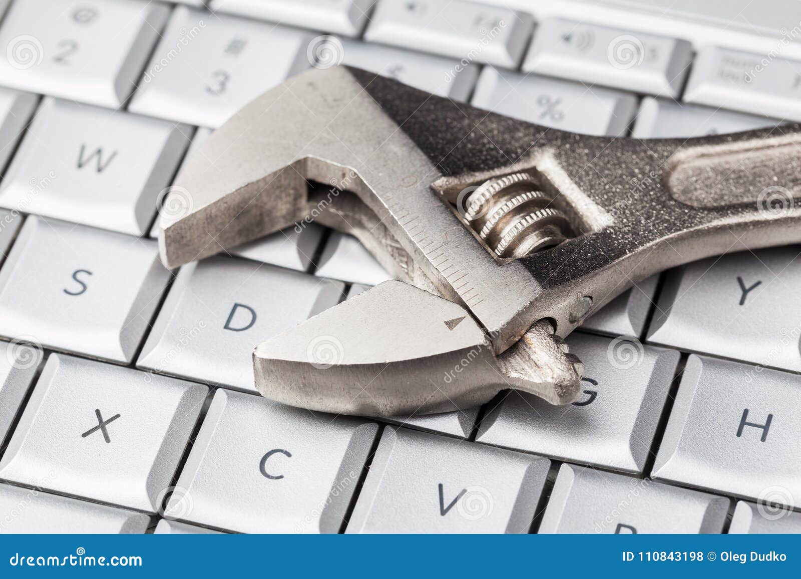 Computer Keyboard with Buttons and Tool on Stock Photo - Image of ...