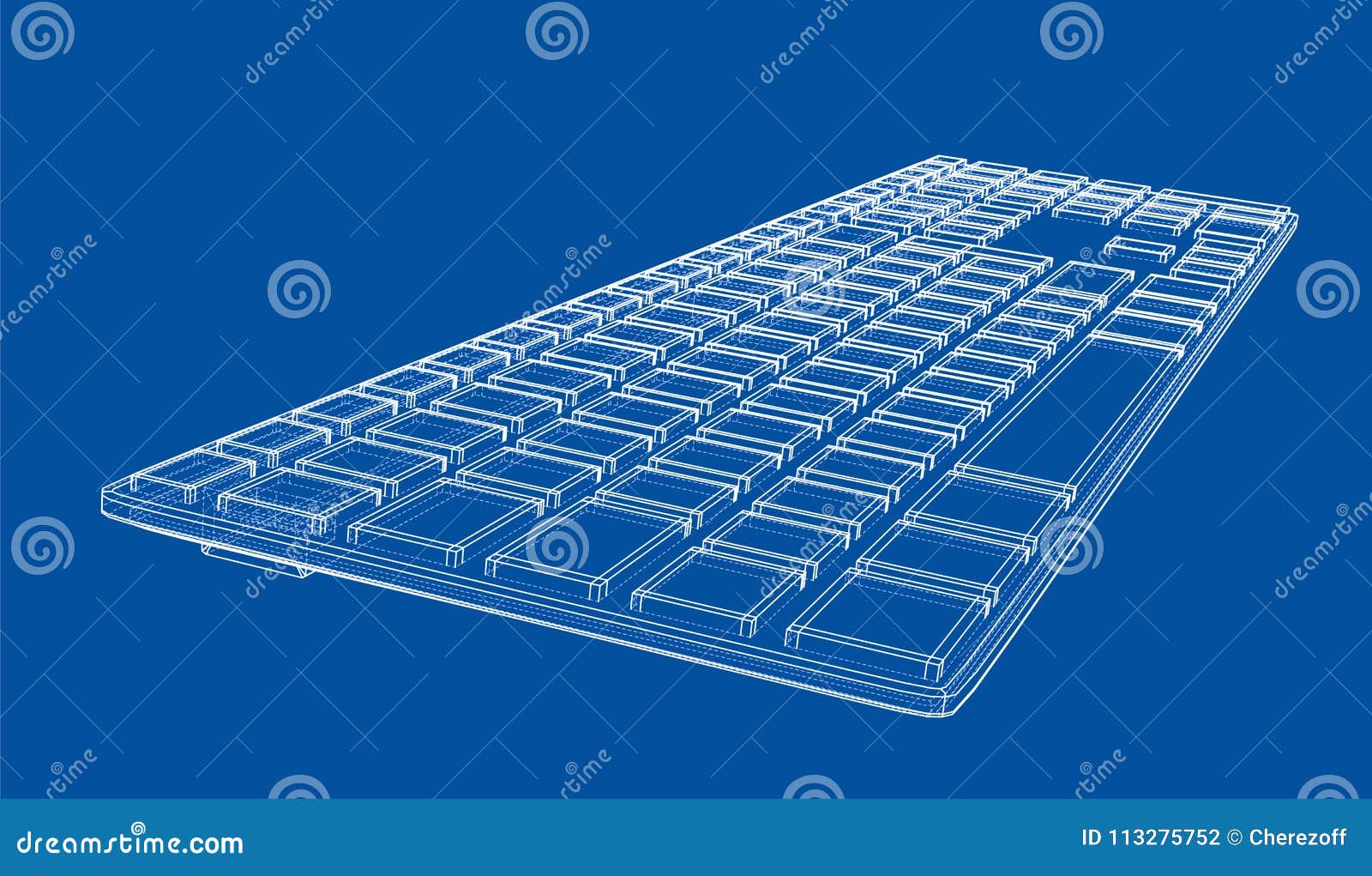 Computer keyboard outline stock vector. Illustration of control - 113275752