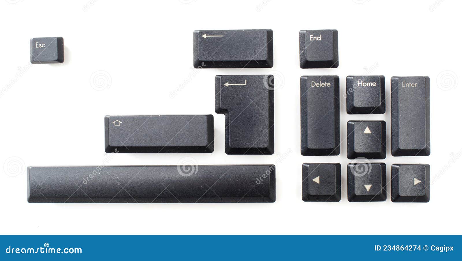 Computer keyboard parts. stock photo. Image of home - 234864274