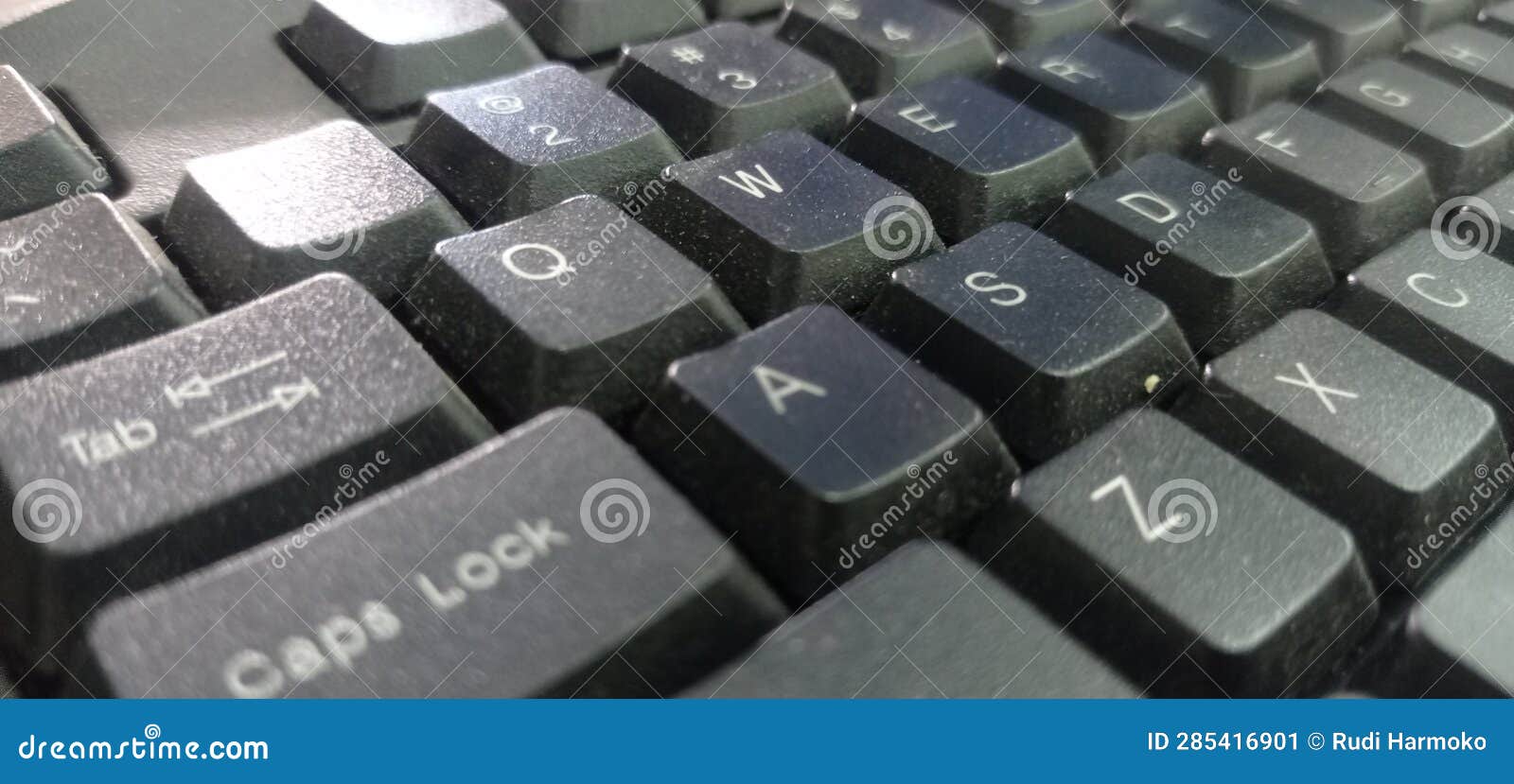 Computer Keyboard in the Photo from the Corner Stock Image - Image of ...