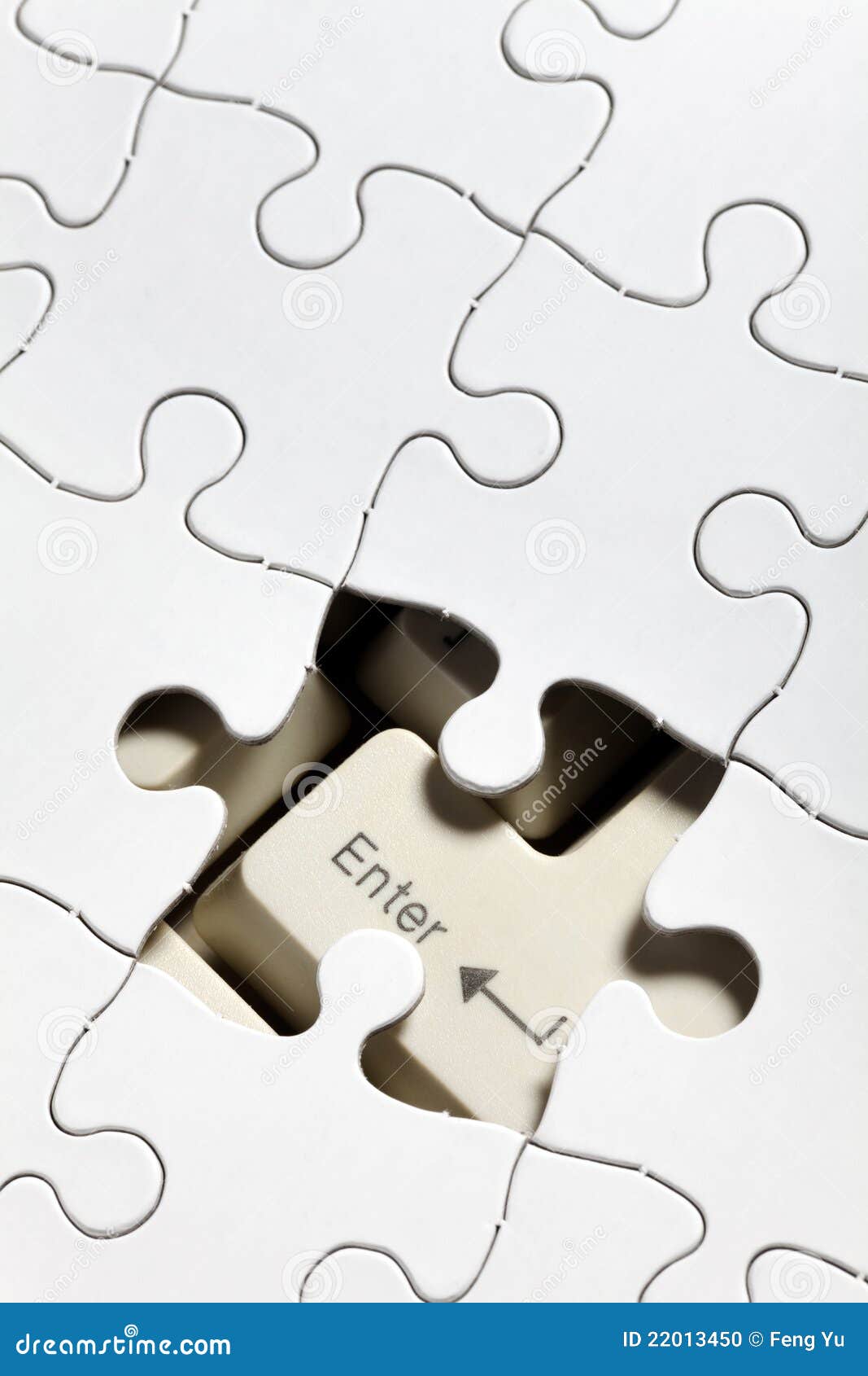 Computer Keyboard and Puzzle Stock Photo - Image of enter, solution ...