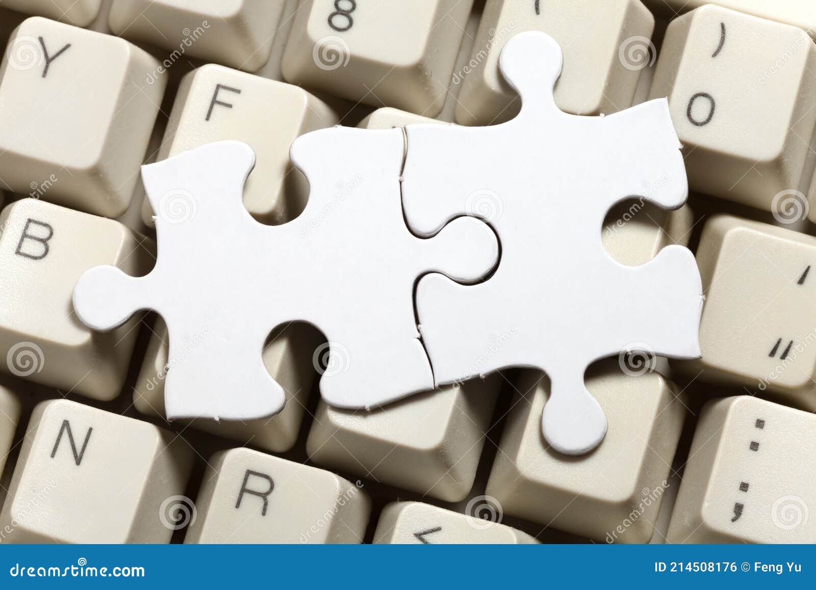 Computer Keyboard and Puzzle Stock Photo - Image of keyboard, solution ...